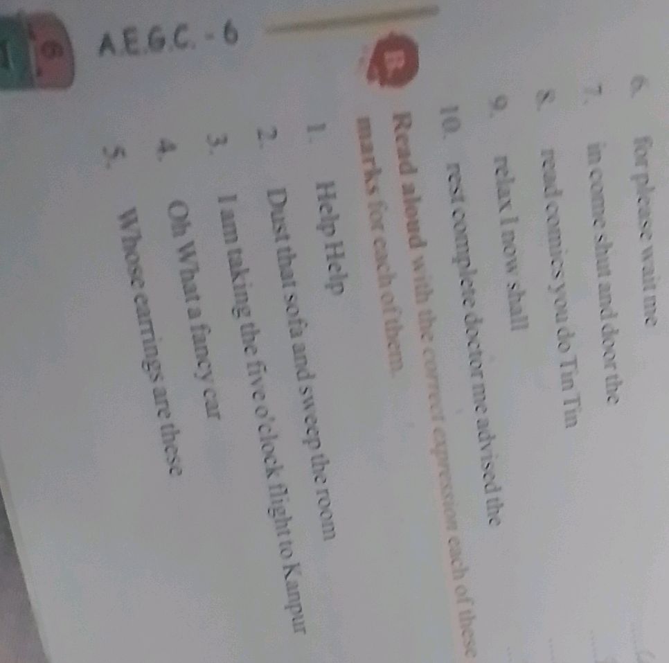 B. Read aloud with the correct expression | StudyX