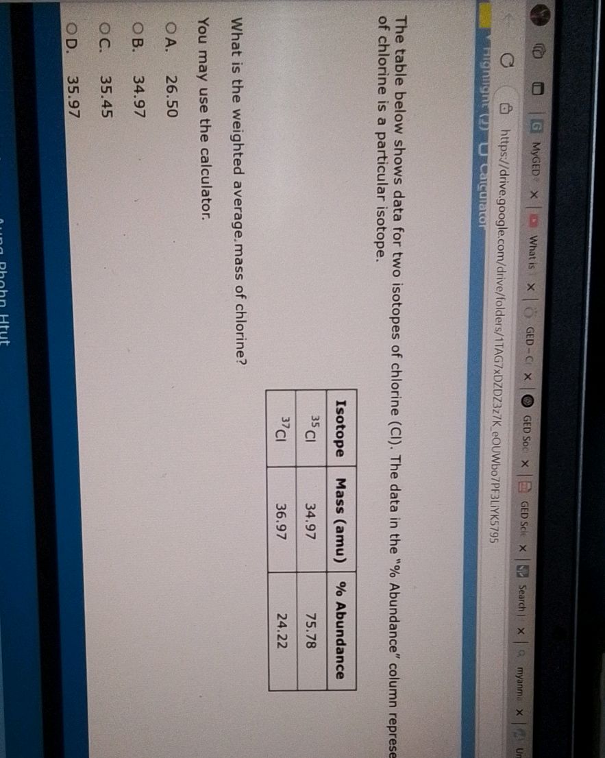 The table below shows data for two isotopes | StudyX