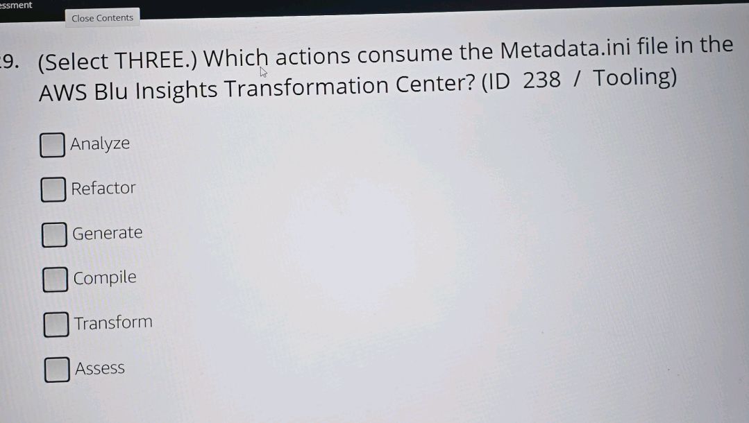 9. (Select THREE.) Which actions consume the | StudyX