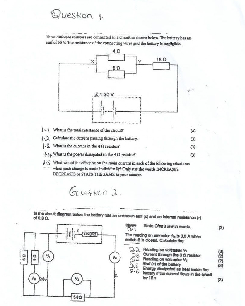 Question 1. Three different resistors are | StudyX