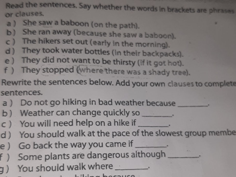 Read the sentences. Say whether the words in | StudyX