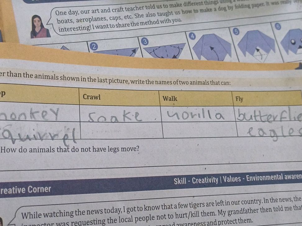 Write the names of two animals that can: | | StudyX