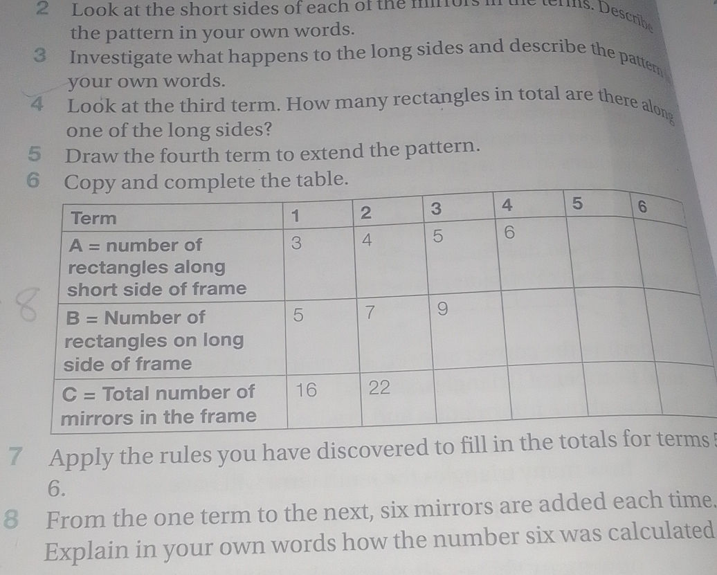 Look at the third term. How many rectangles | StudyX