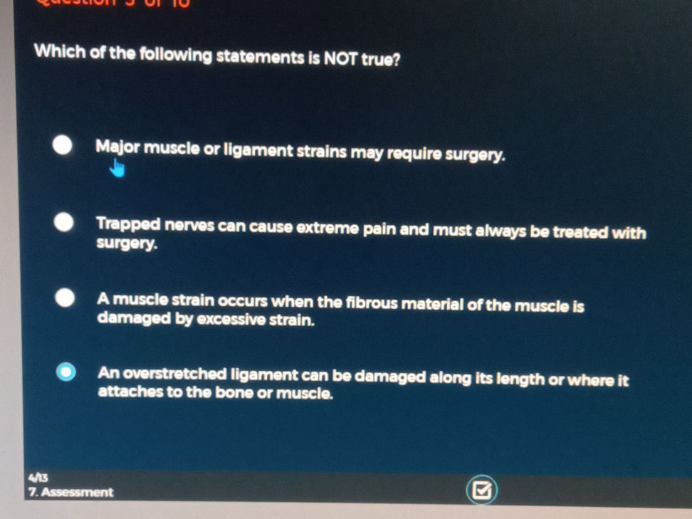 Which of the following statements is NOT | StudyX