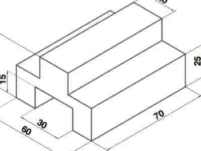 The image shows a 3D object with dimensions | StudyX