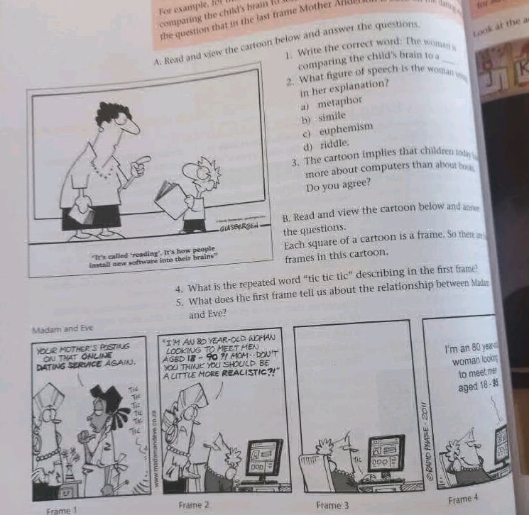 A. Read and view the cartoon below and | StudyX