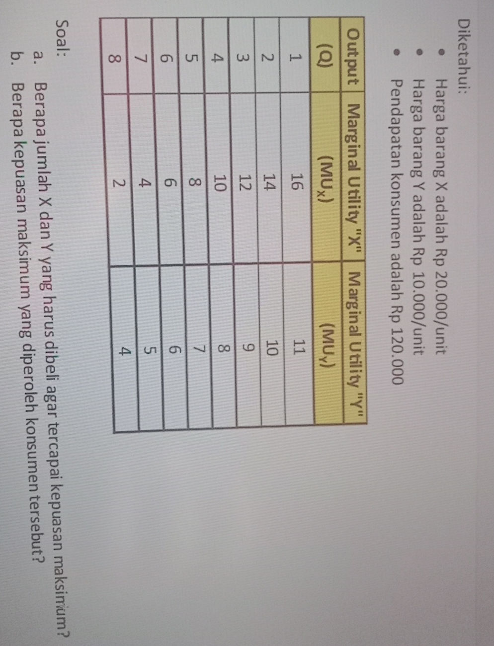 Diketahui: * Harga barang X adalah Rp | StudyX
