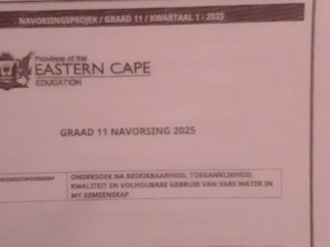 GRAAD 11 NAVORSING 2025 ONDERSOEK NA | StudyX