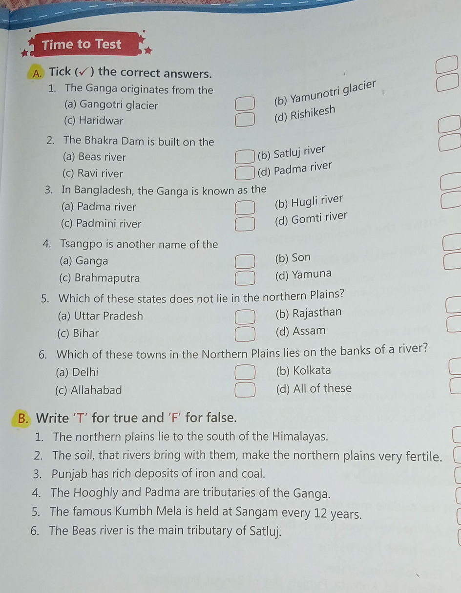A. Tick ( ) the correct answers. 1. The | StudyX