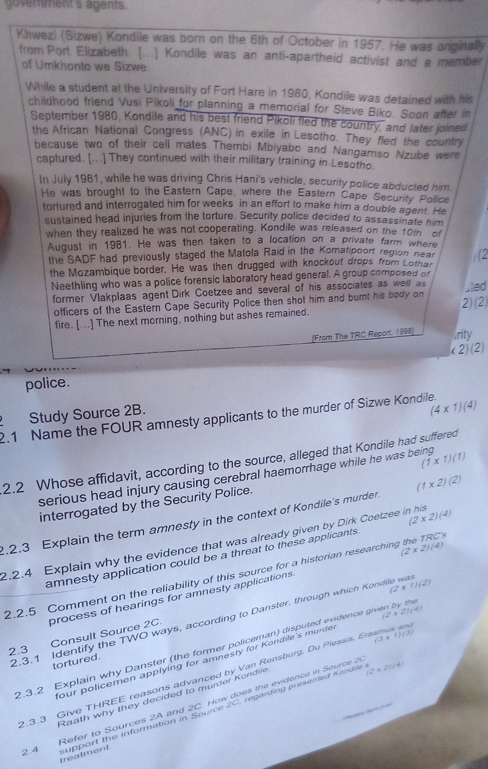 2. Study Source 2B. 2.1 Name the FOUR | StudyX