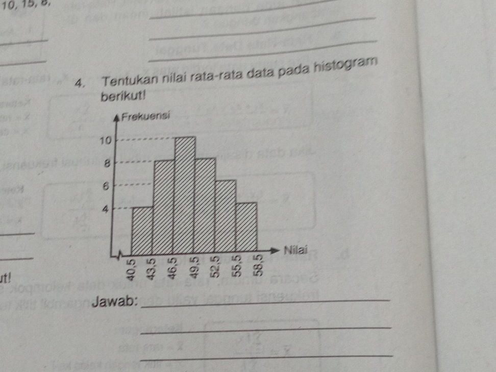 4. Tentukan nilai rata-rata data pada | StudyX