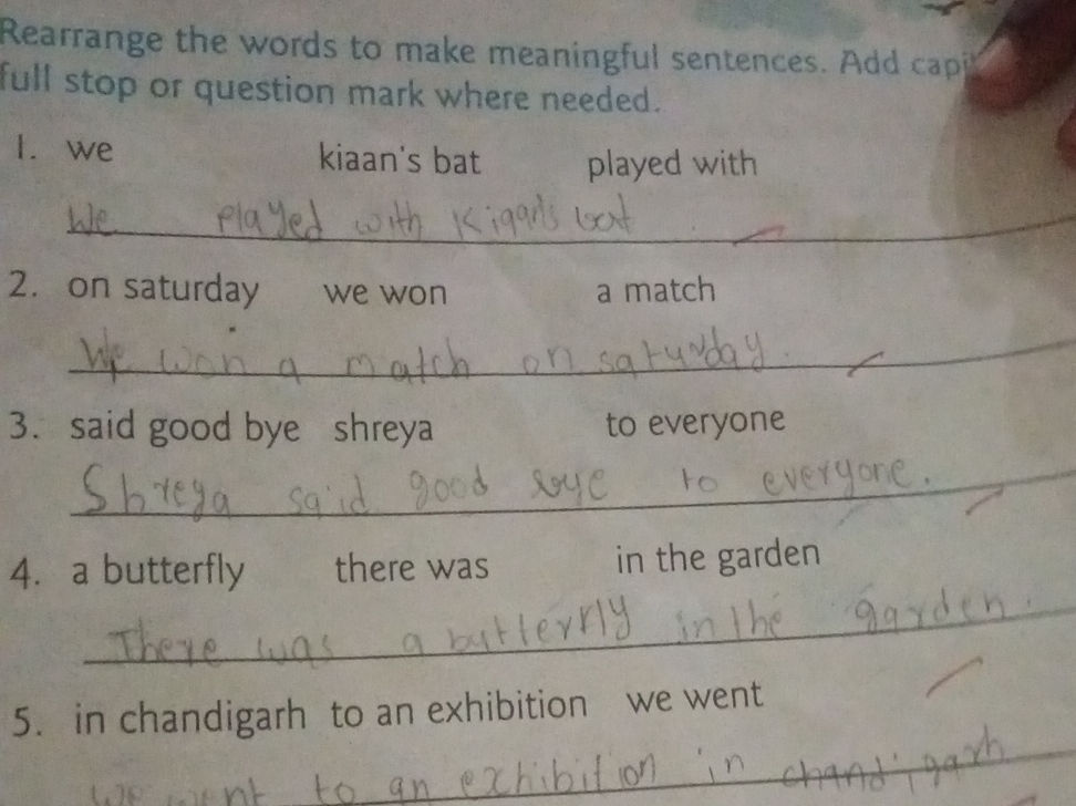 Rearrange the words to make meaningful | StudyX