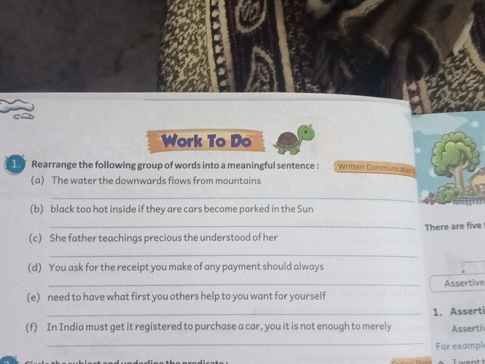 1. Rearrange the following group of words | StudyX