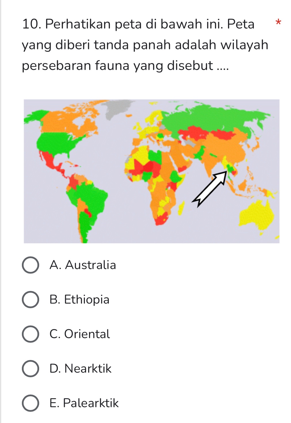 10. Perhatikan peta di bawah ini. Peta yang | StudyX