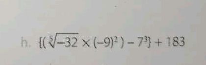 Simplify the expression: {(\sqrt[5]{-32} | StudyX