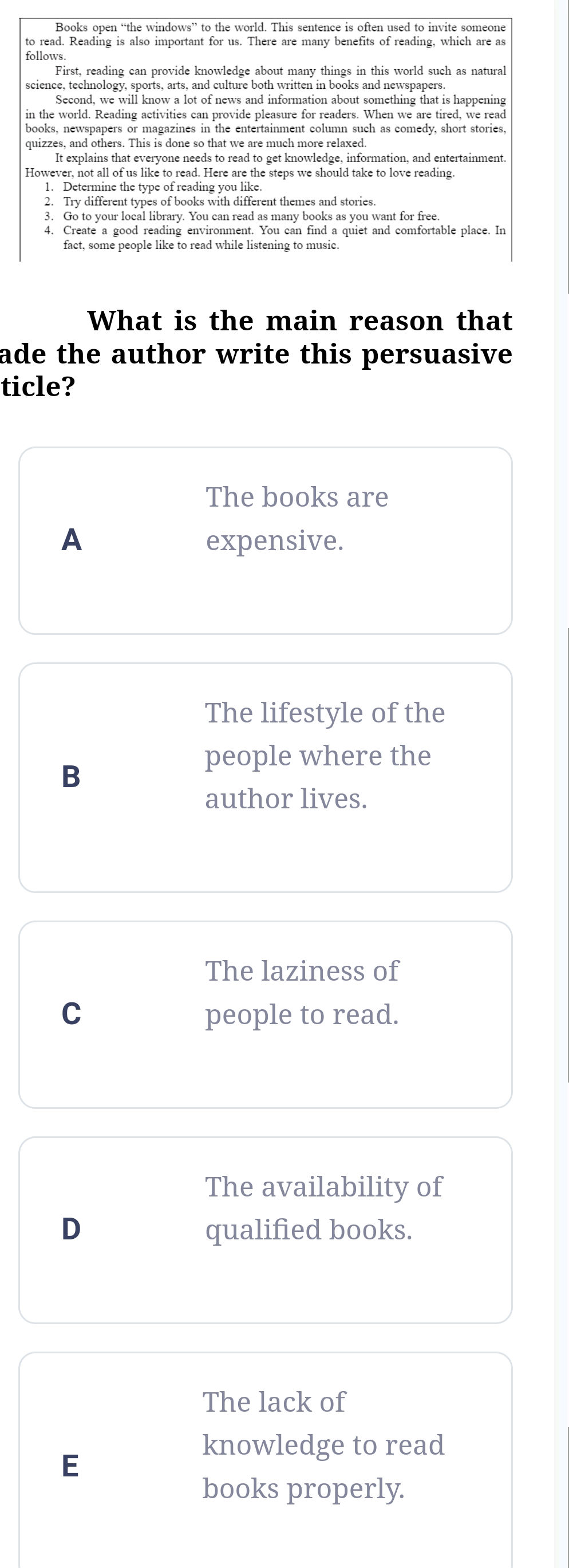 What is the main reason that made the | StudyX