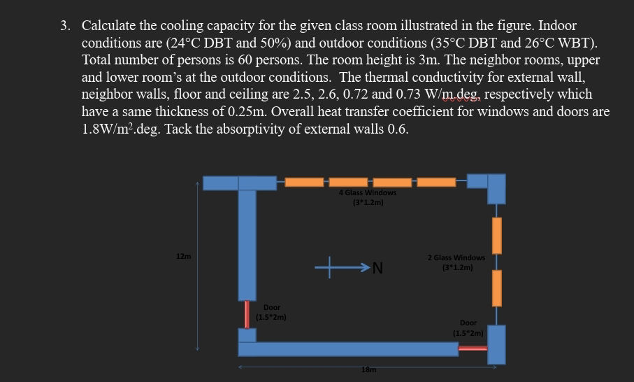 3. Calculate the cooling capacity for the | StudyX