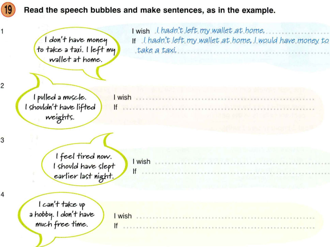 Read the speech bubbles and make sentences, | StudyX