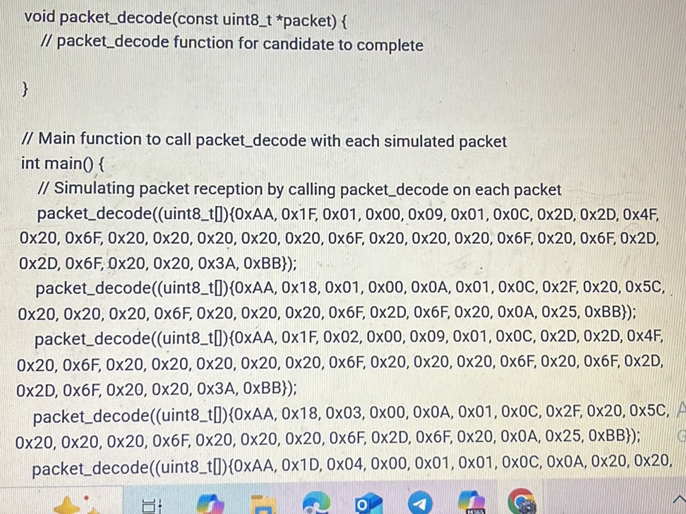```c void packet_decode(const uint8_t | StudyX