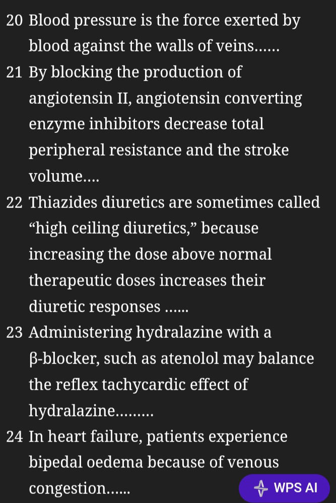 20 Blood pressure is the force exerted by | StudyX