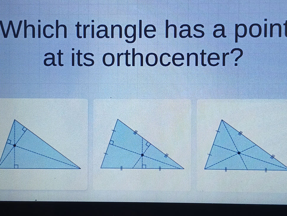Which triangle has a point at its | StudyX