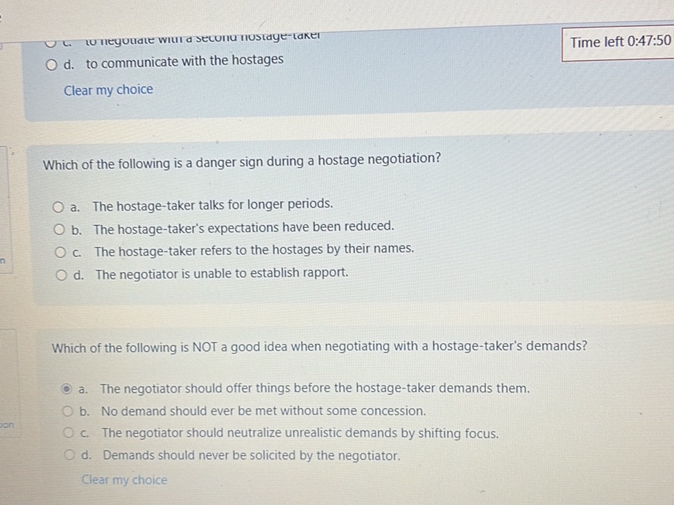 Which of the following is a danger sign | StudyX
