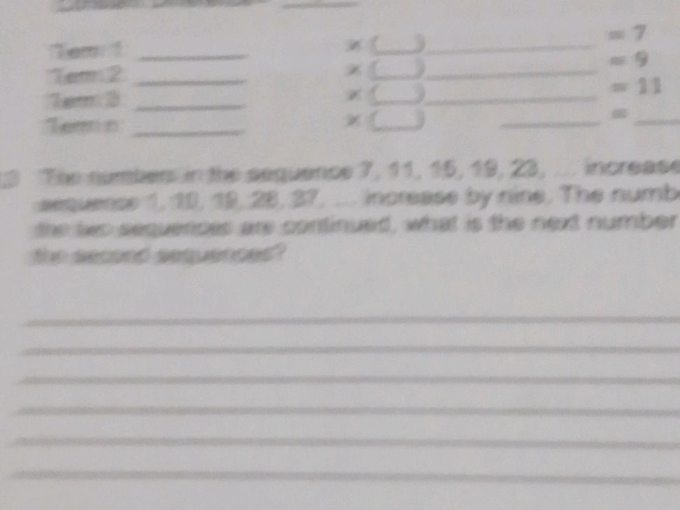 13 The numbers in the sequence 7, 11, 15, | StudyX