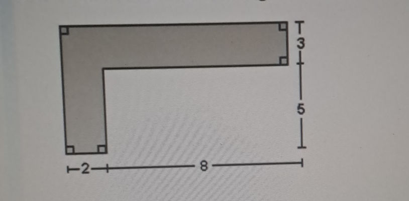The image shows a composite shape. The | StudyX