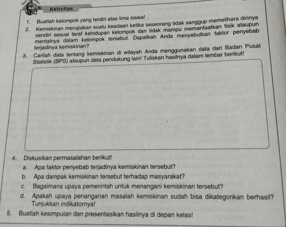 1. Buatlah kelompok yang terdiri atas lima | StudyX