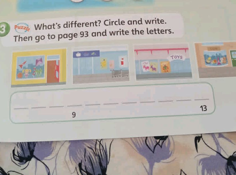 What's different? Circle and write. Then go | StudyX