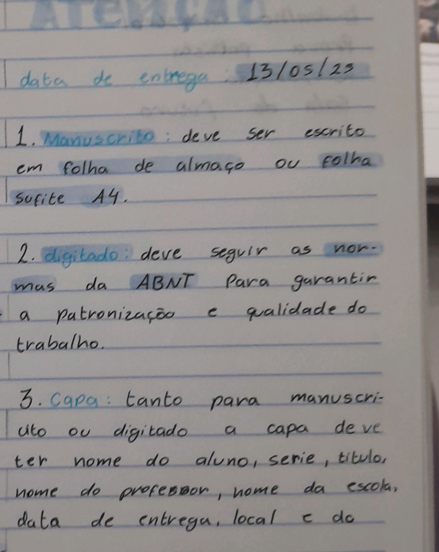 data de entrega: 13/05/25 1. Manuscrito: | StudyX