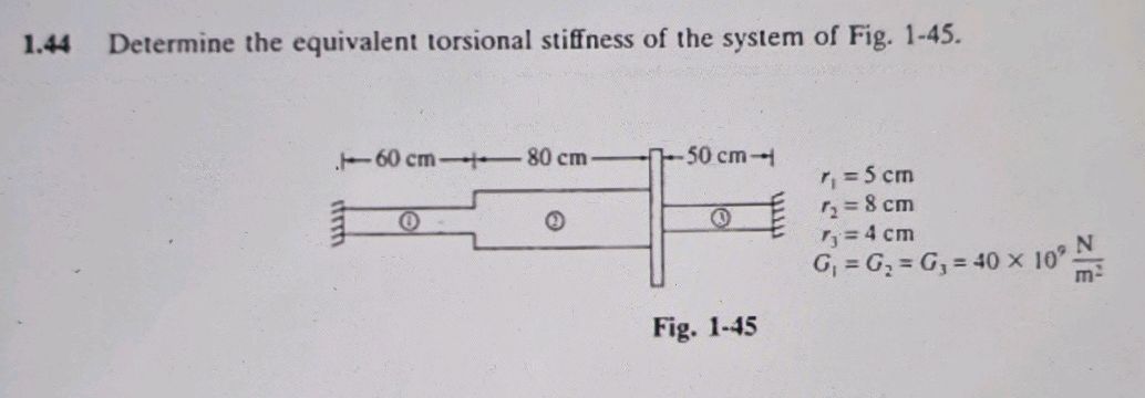 1.44 Determine the equivalent torsional | StudyX