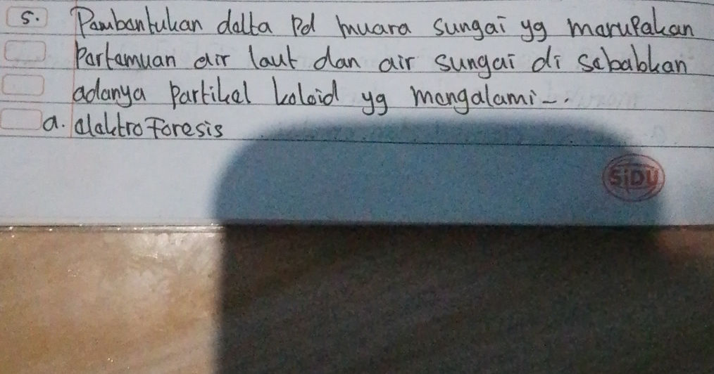 5. Pembantukan delta Pd muara sungai yg | StudyX