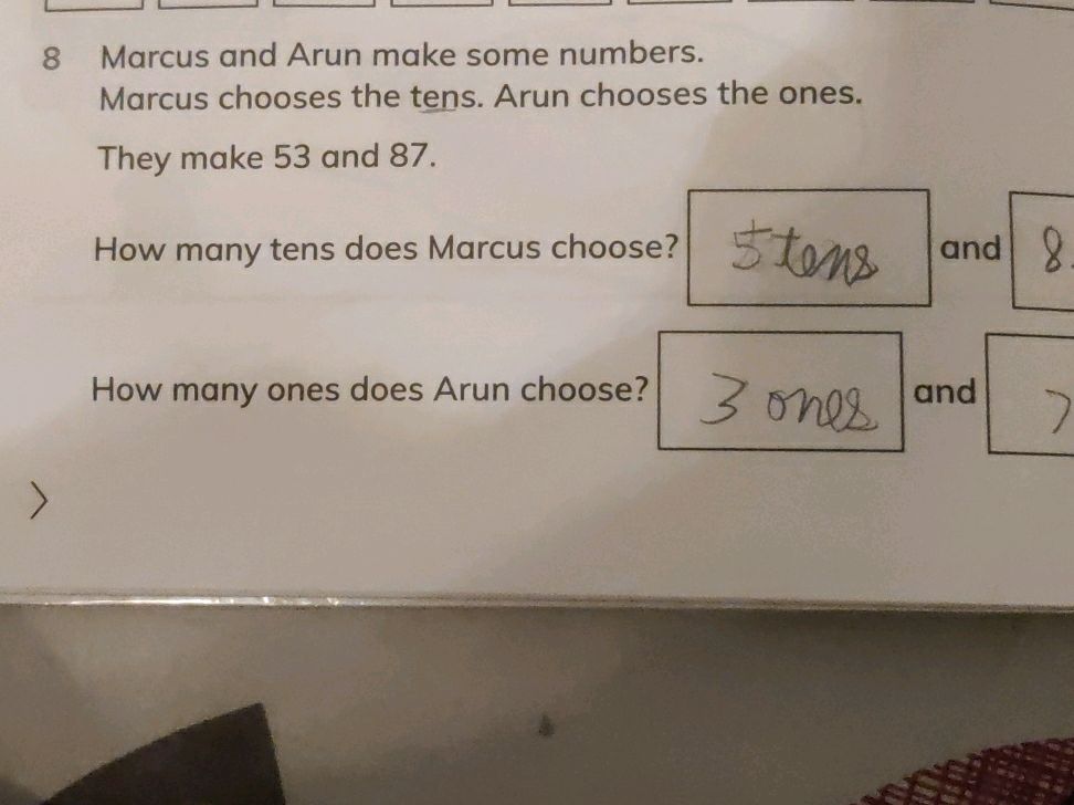 Marcus and Arun make some numbers. Marcus | StudyX