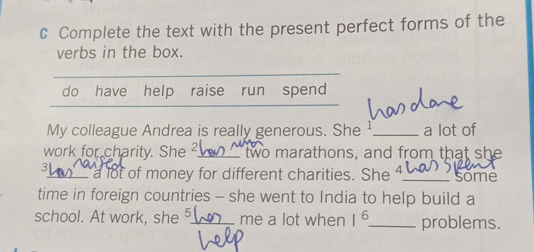C Complete the text with the present perfect | StudyX
