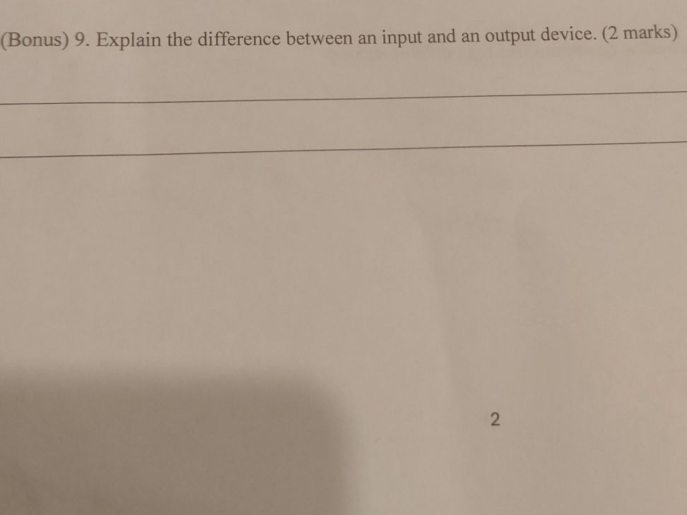 (Bonus) 9. Explain the difference between an | StudyX