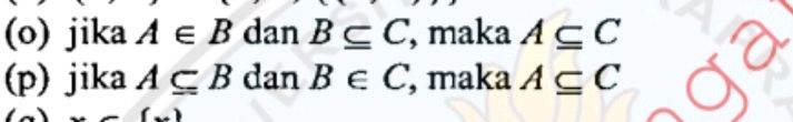 (o) jika $A B$ dan $B C$, maka $A C$ | StudyX