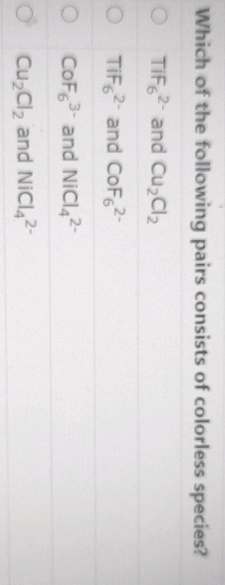 Which of the following pairs consists of | StudyX