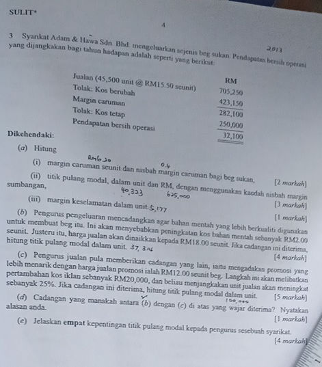 3 Syarikat Adam Hawa Sdn Bhd mengeluarkan | StudyX