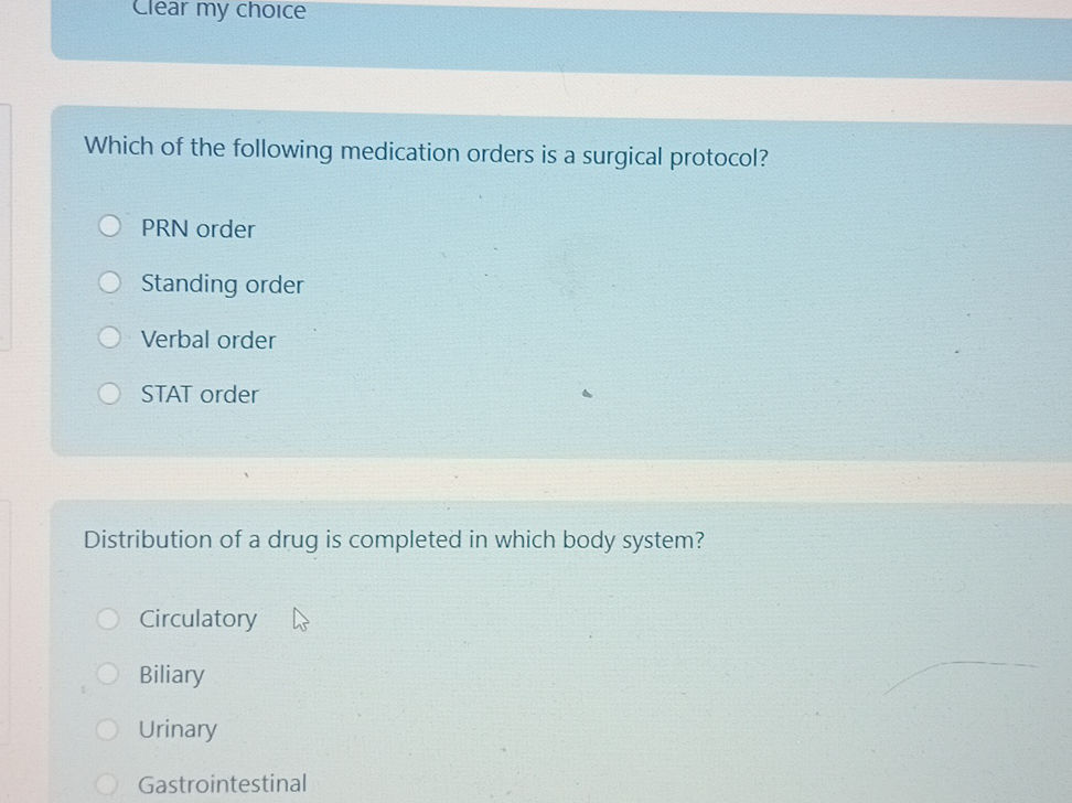 Which of the following medication orders is | StudyX