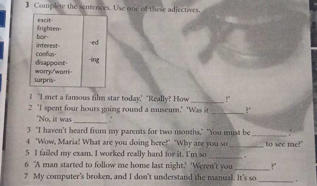 3 Complete the sentences. Use one of these | StudyX