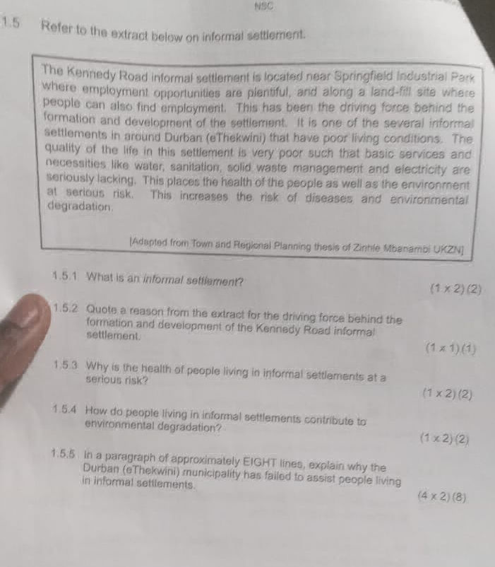 1.5 Refer to the extract below on informal | StudyX