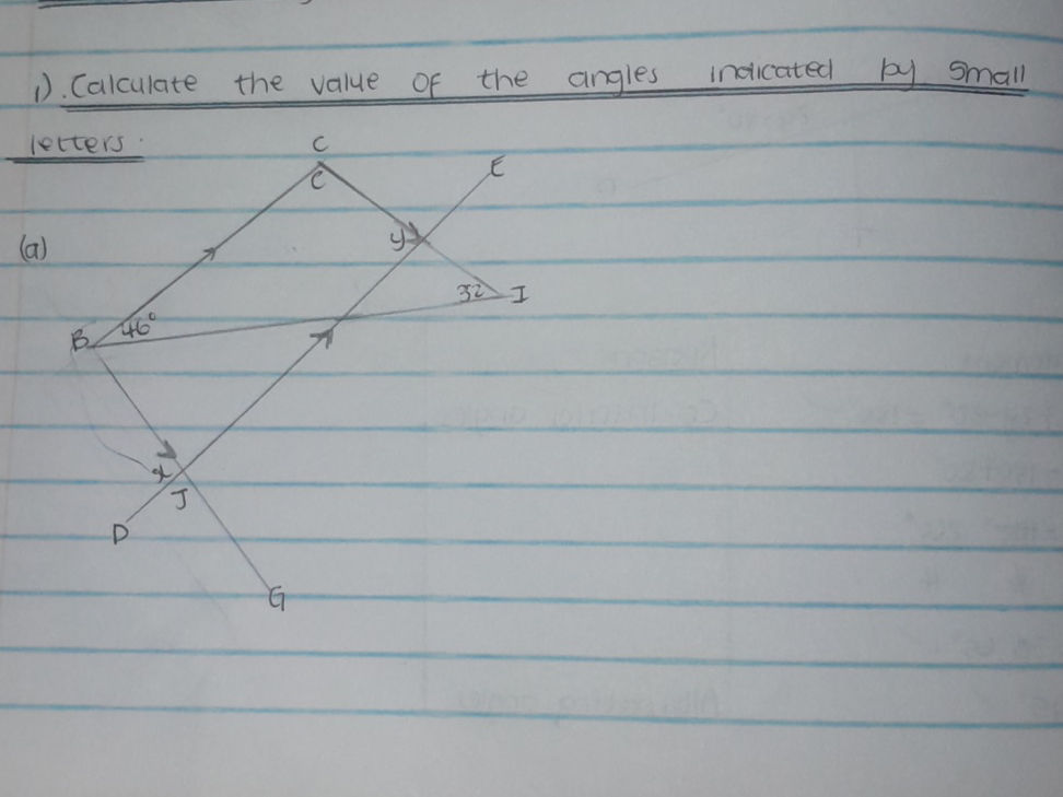 1). Calculate the value of the angles | StudyX