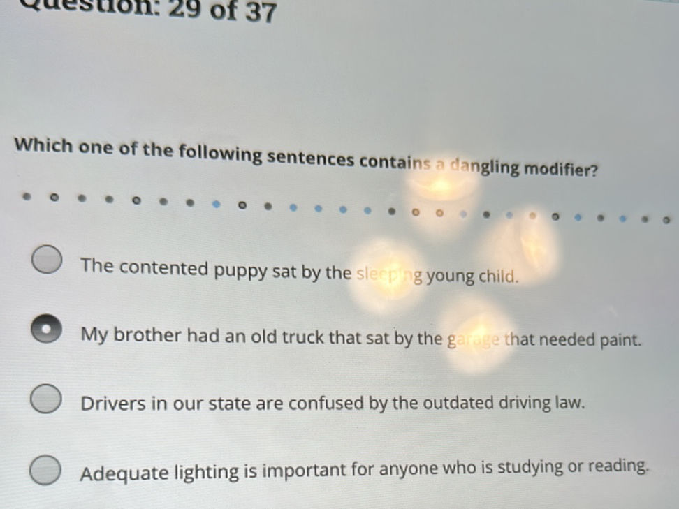 Which one of the following sentences | StudyX