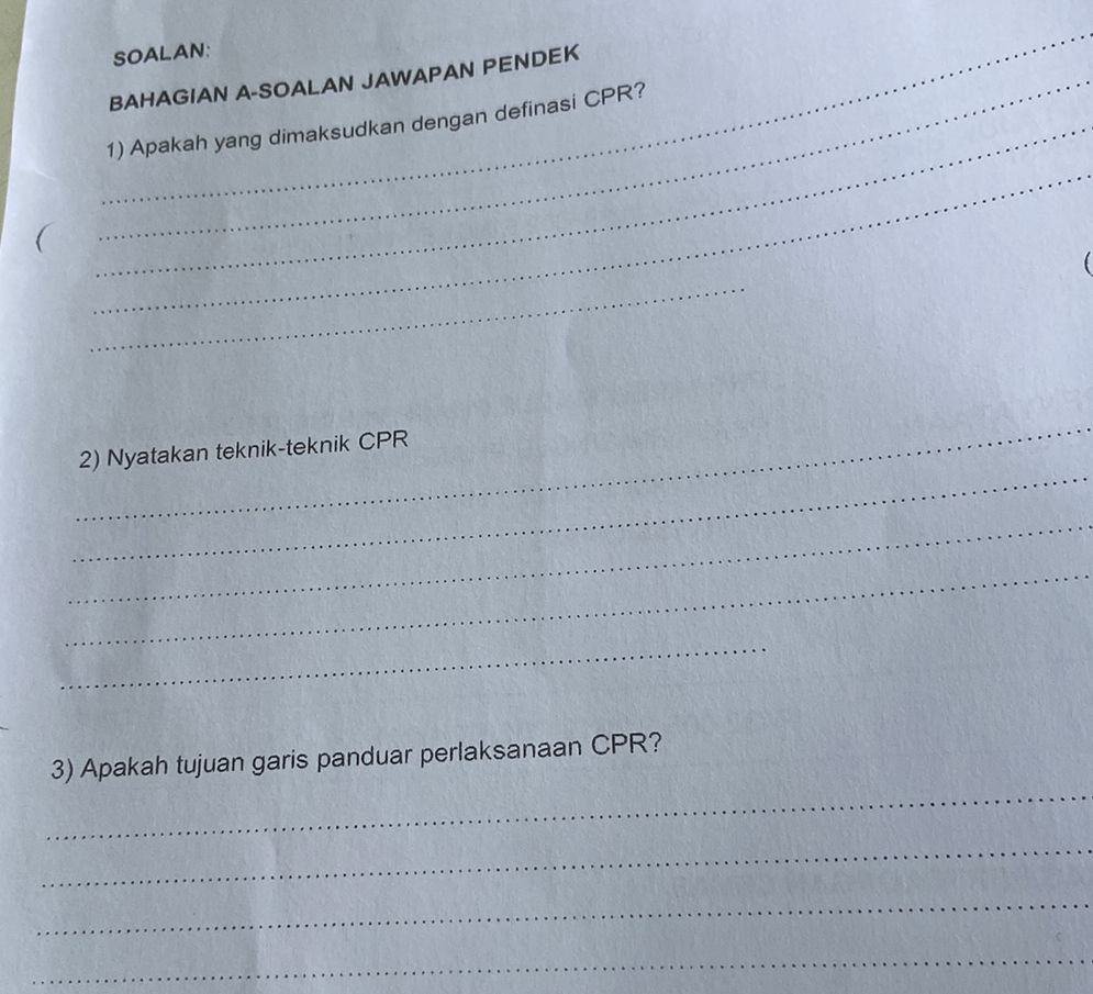 SOALAN: BAHAGIAN A-SOALAN JAWAPAN PENDEK | StudyX