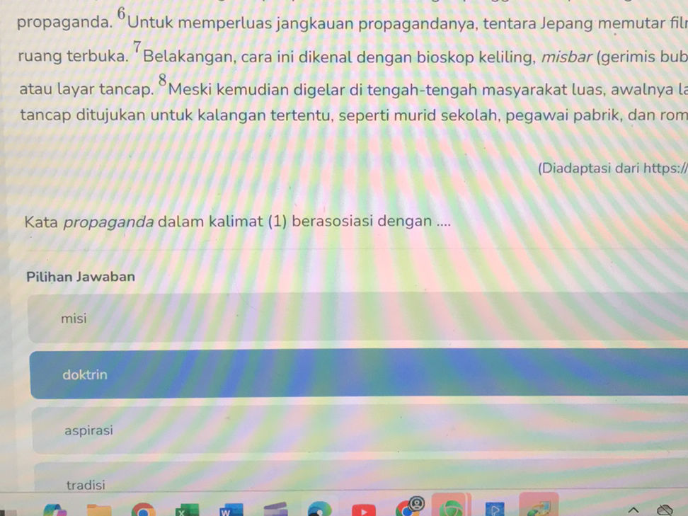 Kata propaganda dalam kalimat (1) | StudyX