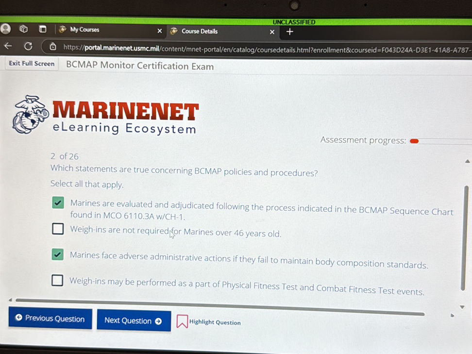 Which statements are true concerning BCMAP | StudyX