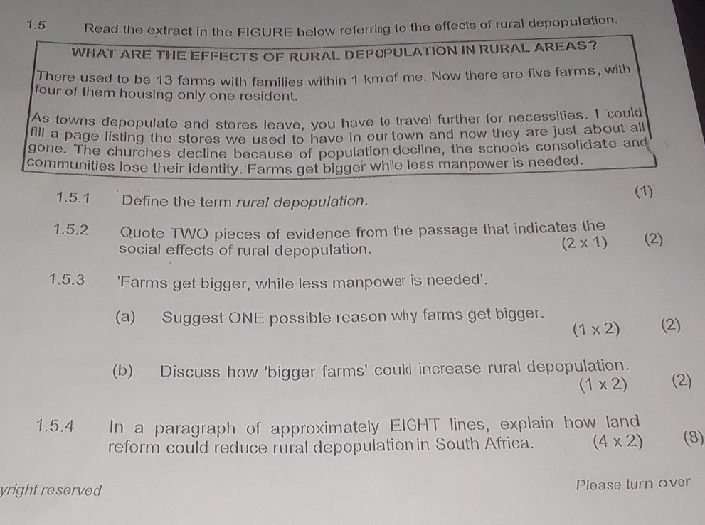 1. 5 Read the extract in the FIGURE below | StudyX