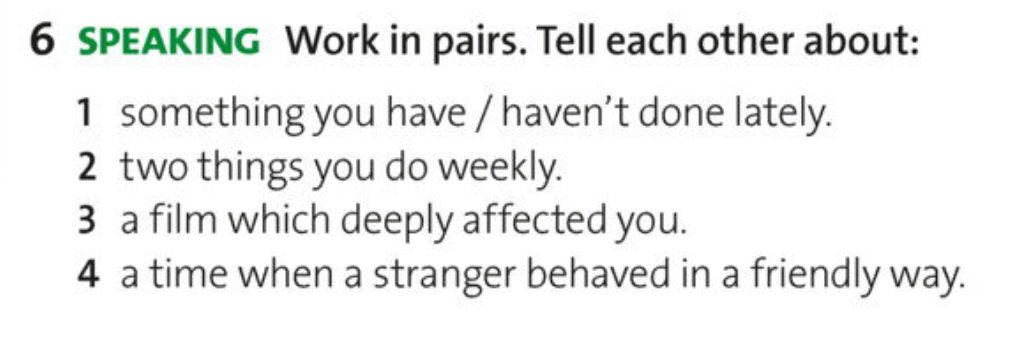 Work in pairs. Tell each other about: 1 | StudyX