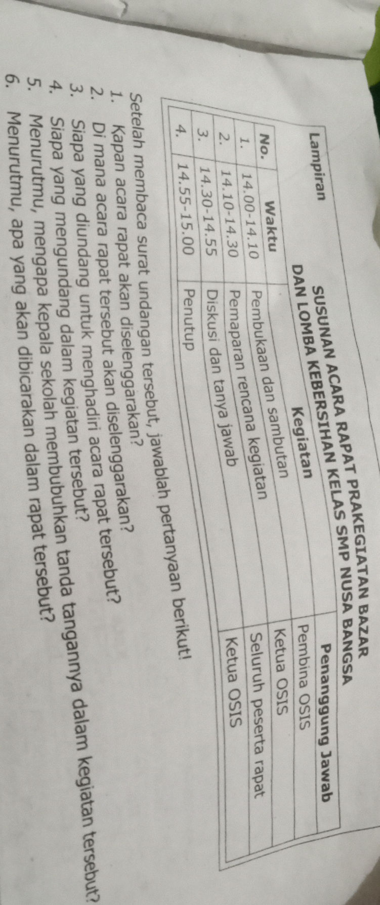 Setelah membaca surat undangan tersebut, | StudyX